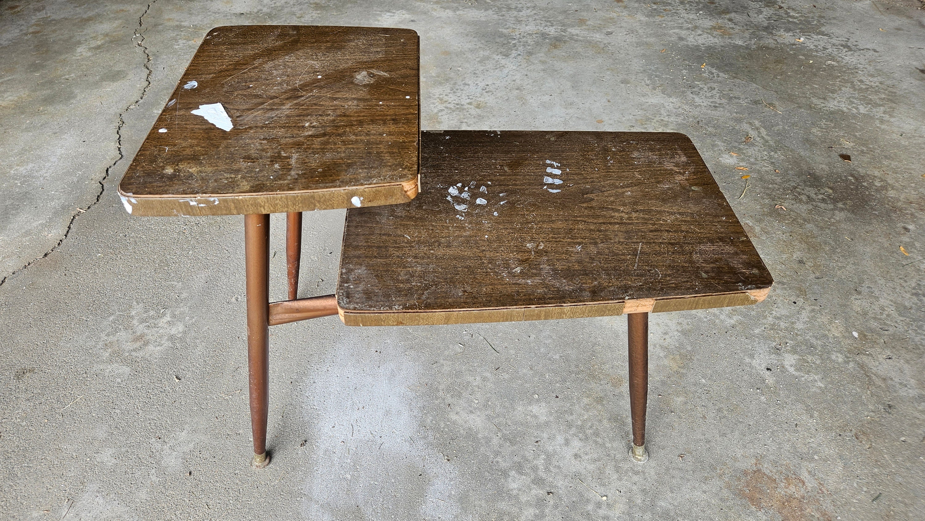 Vintage Mid-century Metal Table Legs (reclaimed) - 20" Total Height - Etsy