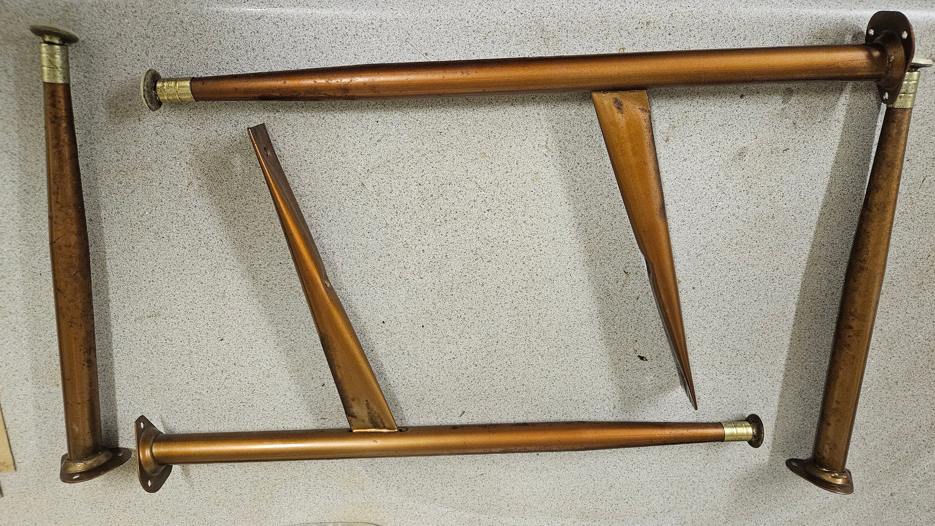 Vintage Mid-century Metal Table Legs (reclaimed) - 20" Total Height - Etsy