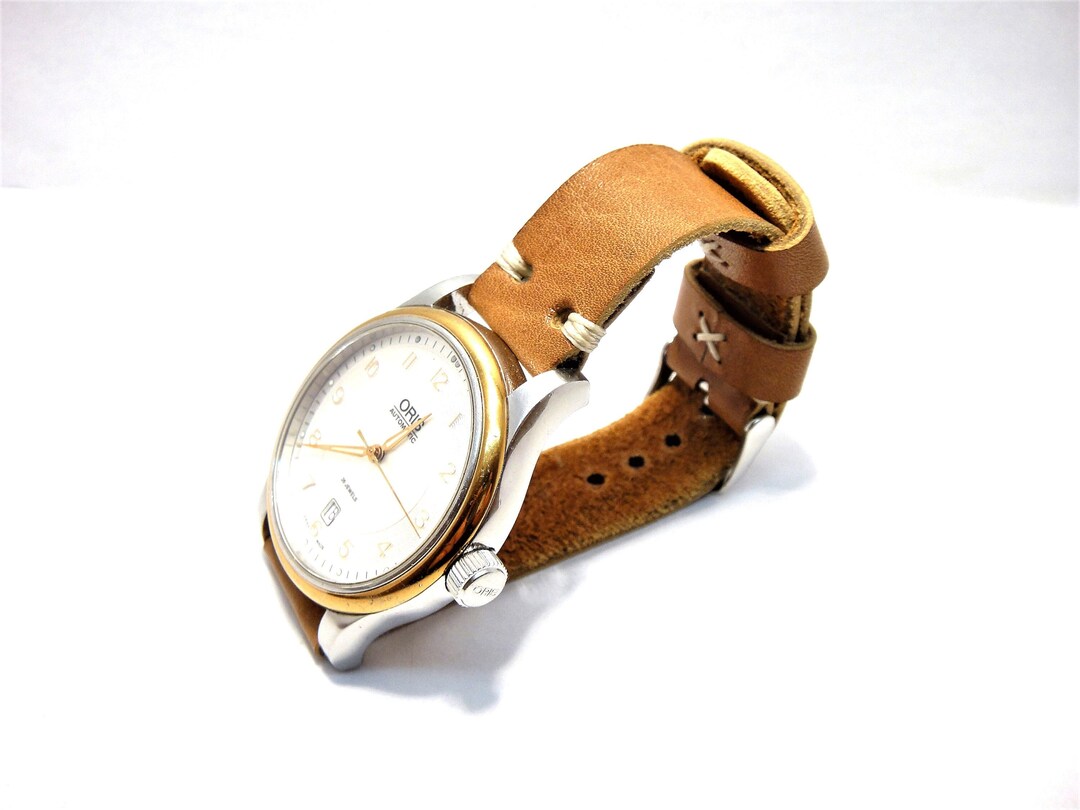 Veg Tan Leather Watch Strap 20mm, 18mm, 19mm, 22mm, 24mm, 26mm Premium ...