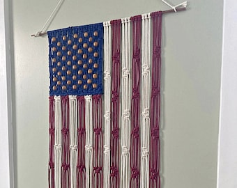 Macrame Pattern American Flag - Etsy