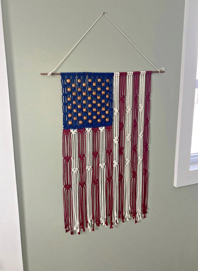 Macrame American Flag - Etsy