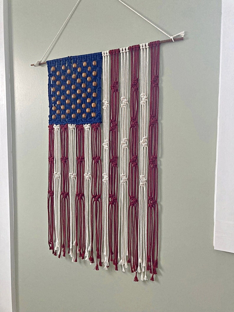 Macrame American Flag - Etsy