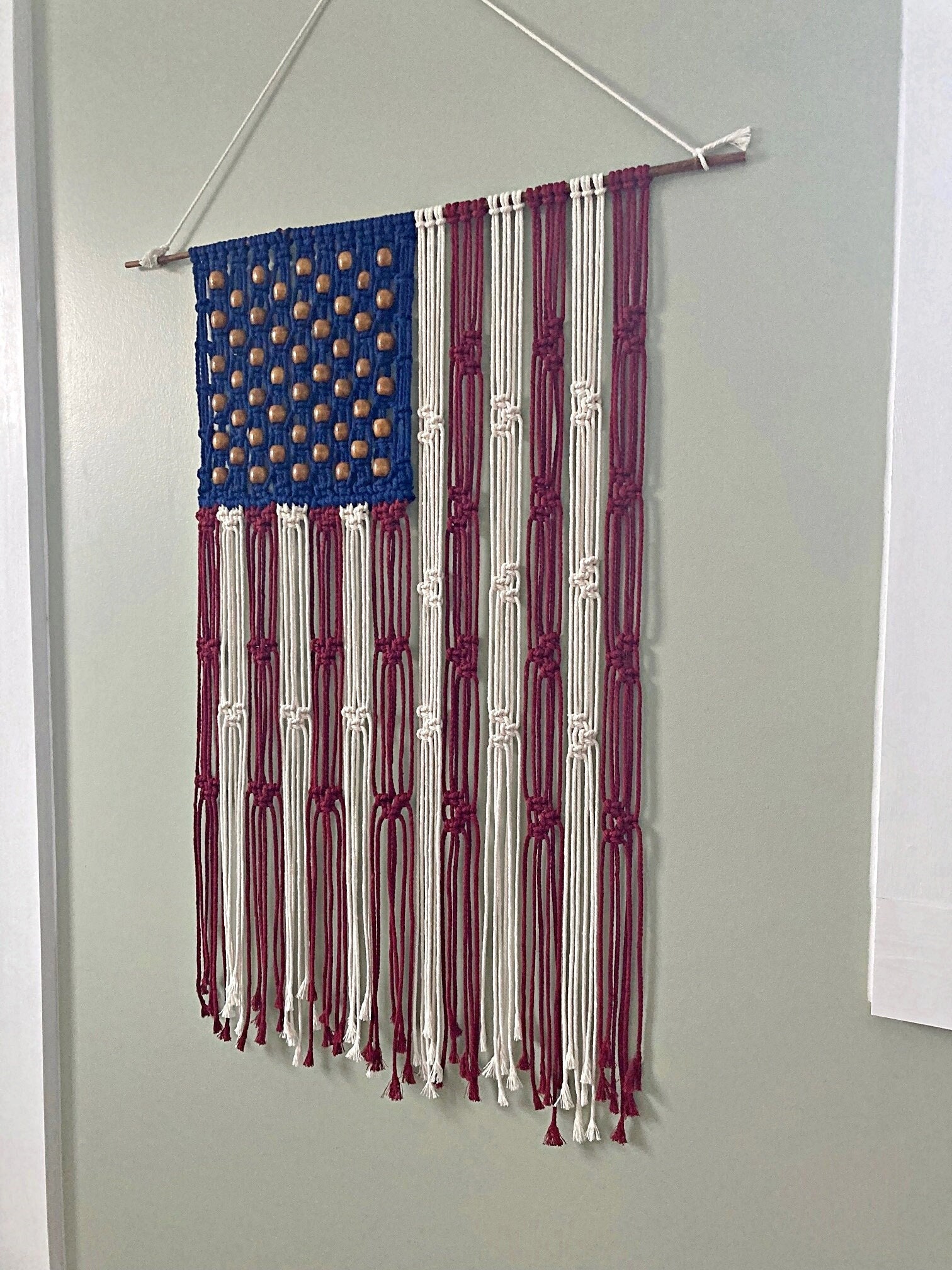 Macrame American Flag - Etsy