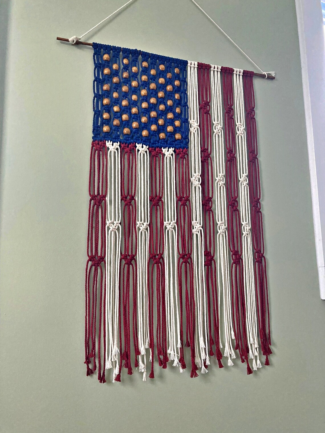 Macrame American Flag - Etsy