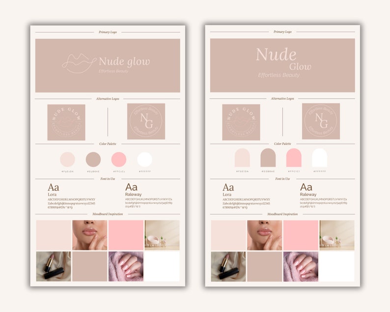 Branding Kit Template for Makeup Brand Brand Kit Canva Custom Branding ...