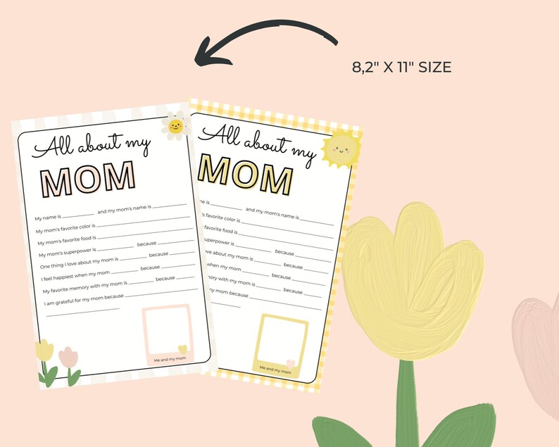 All About My Mom, Mother's Day Gift, All About My Mom Printable, Fill ...