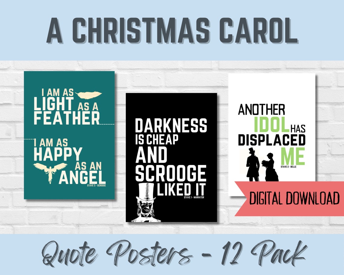 A Christmas Carol Quotations - Key Quotes | Display Posters | Digital ...