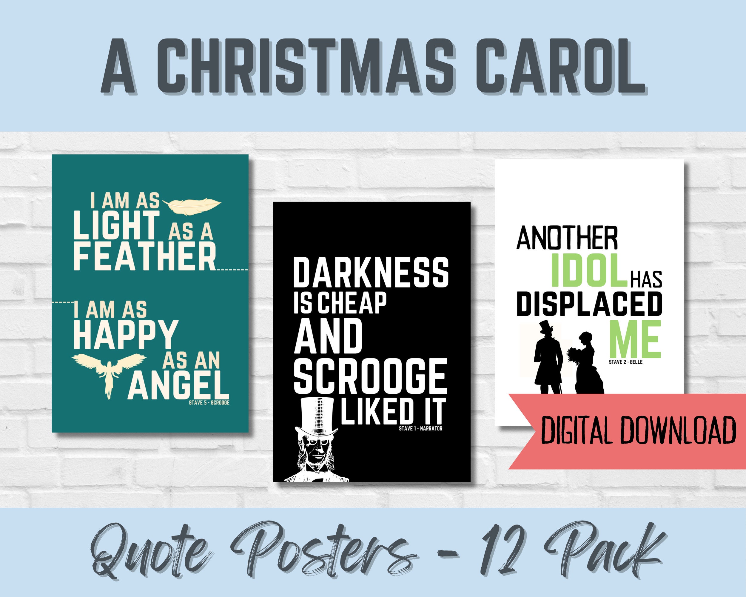 A Christmas Carol Quotations - Key Quotes | Display Posters | Digital ...