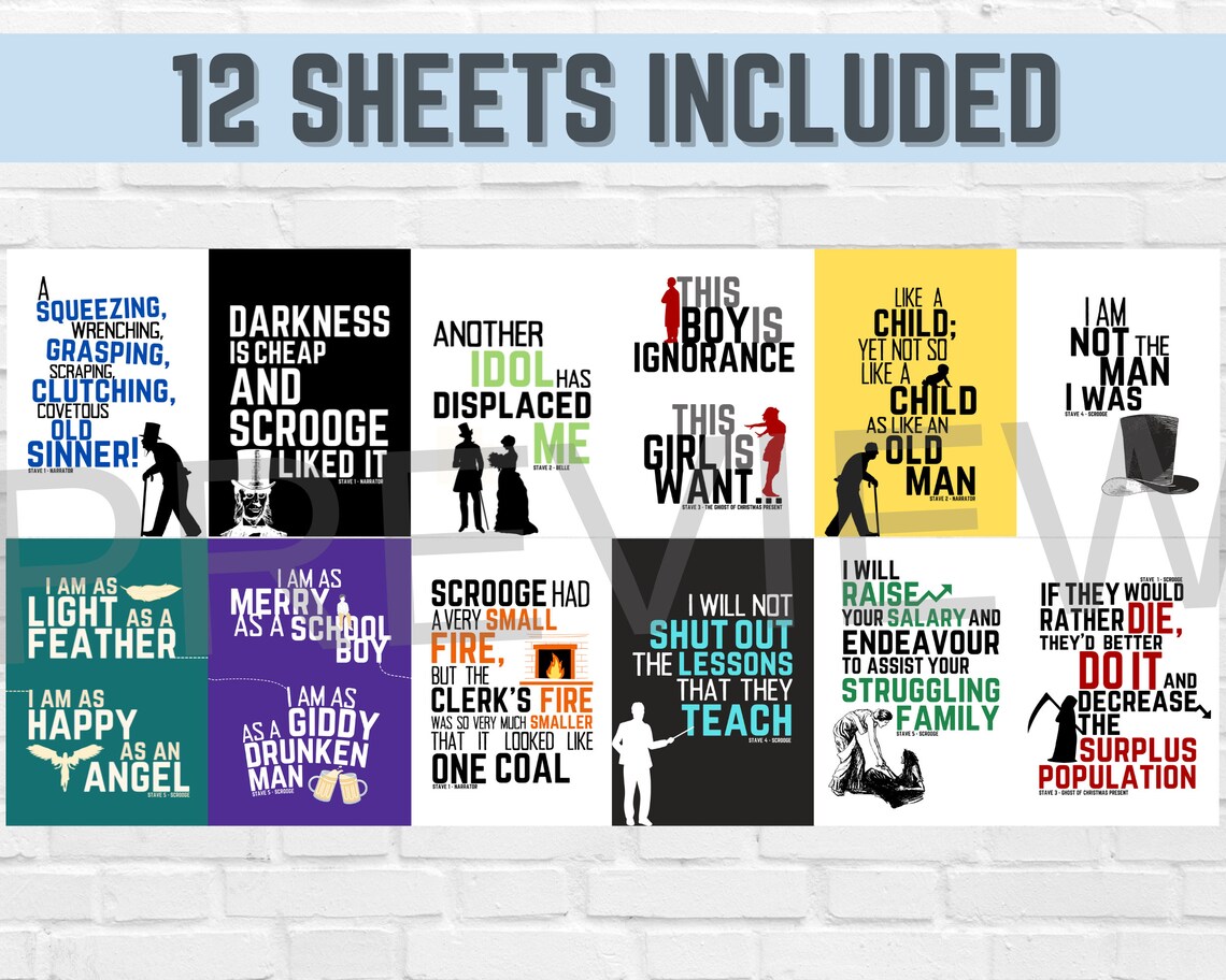 A Christmas Carol Quotations - Key Quotes | Display Posters | Digital ...