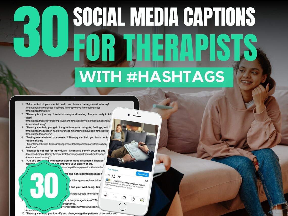 Social Media Captions for Therapists | Social Media for Therapy Clinics ...
