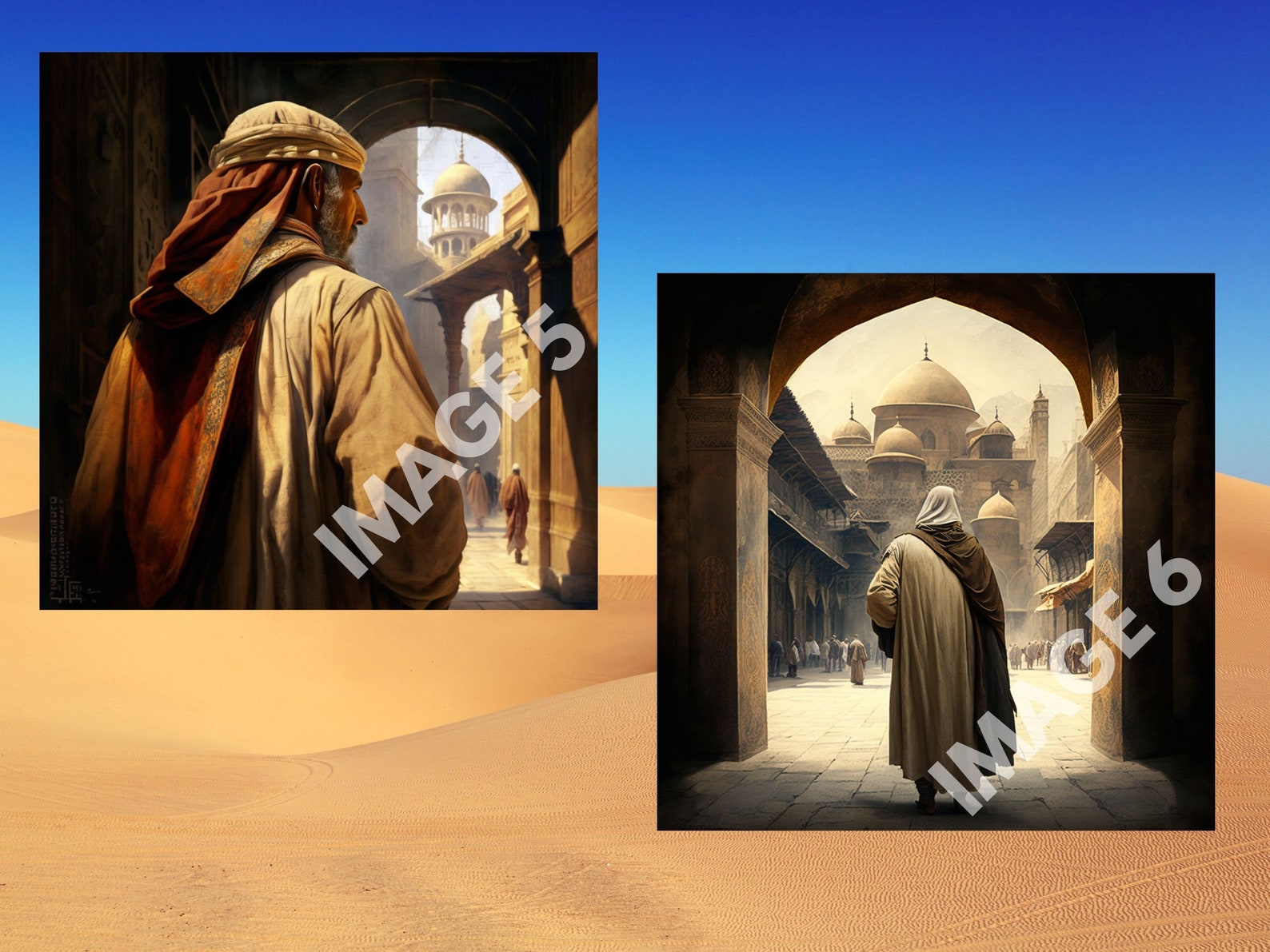 8 X AI Generated Images of Muslim Man From Islamic Era in PNG Format ...