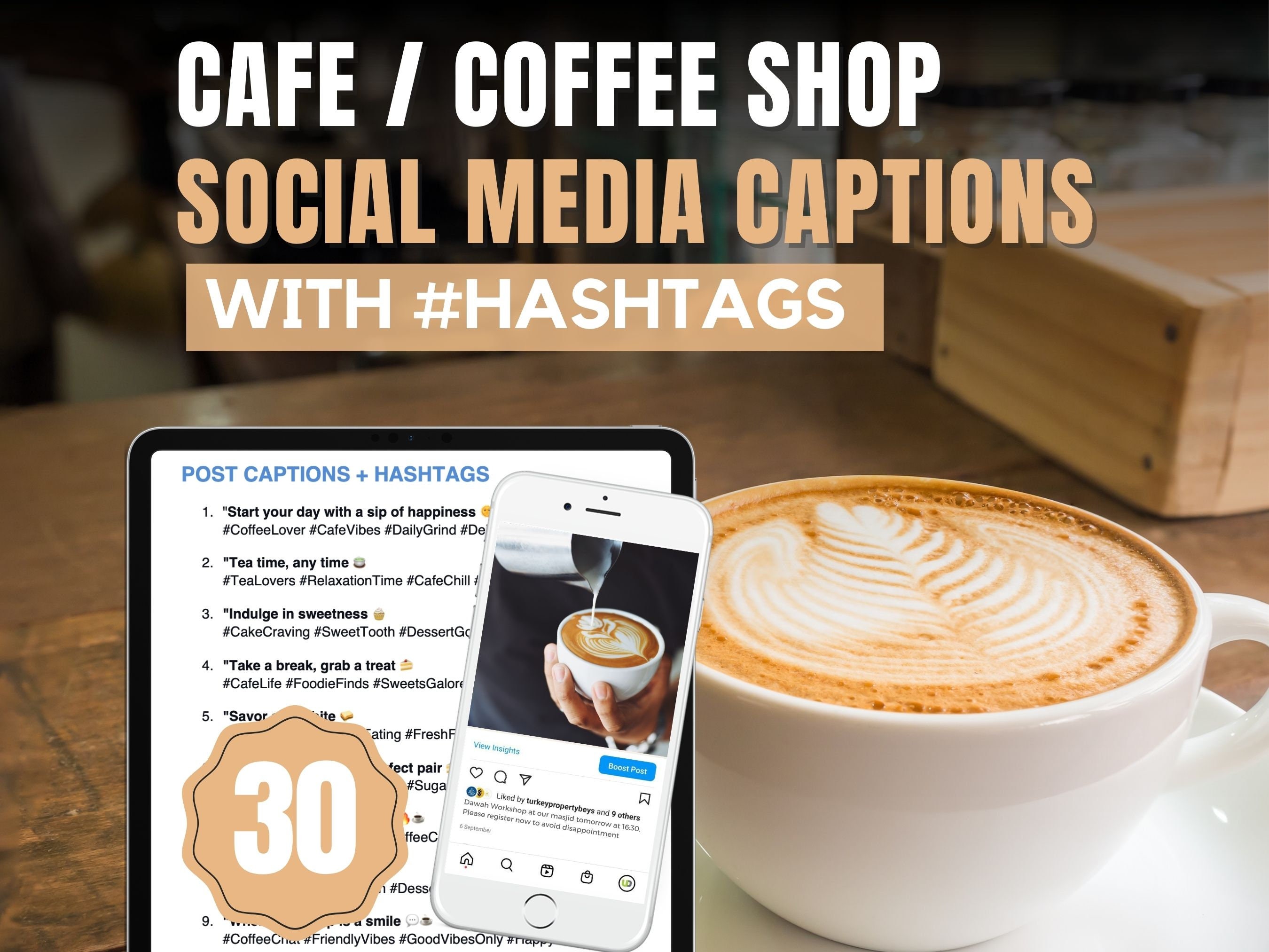 30 Cafe Social Media Captions, Coffee Shop Social Media Content | Cafe ...
