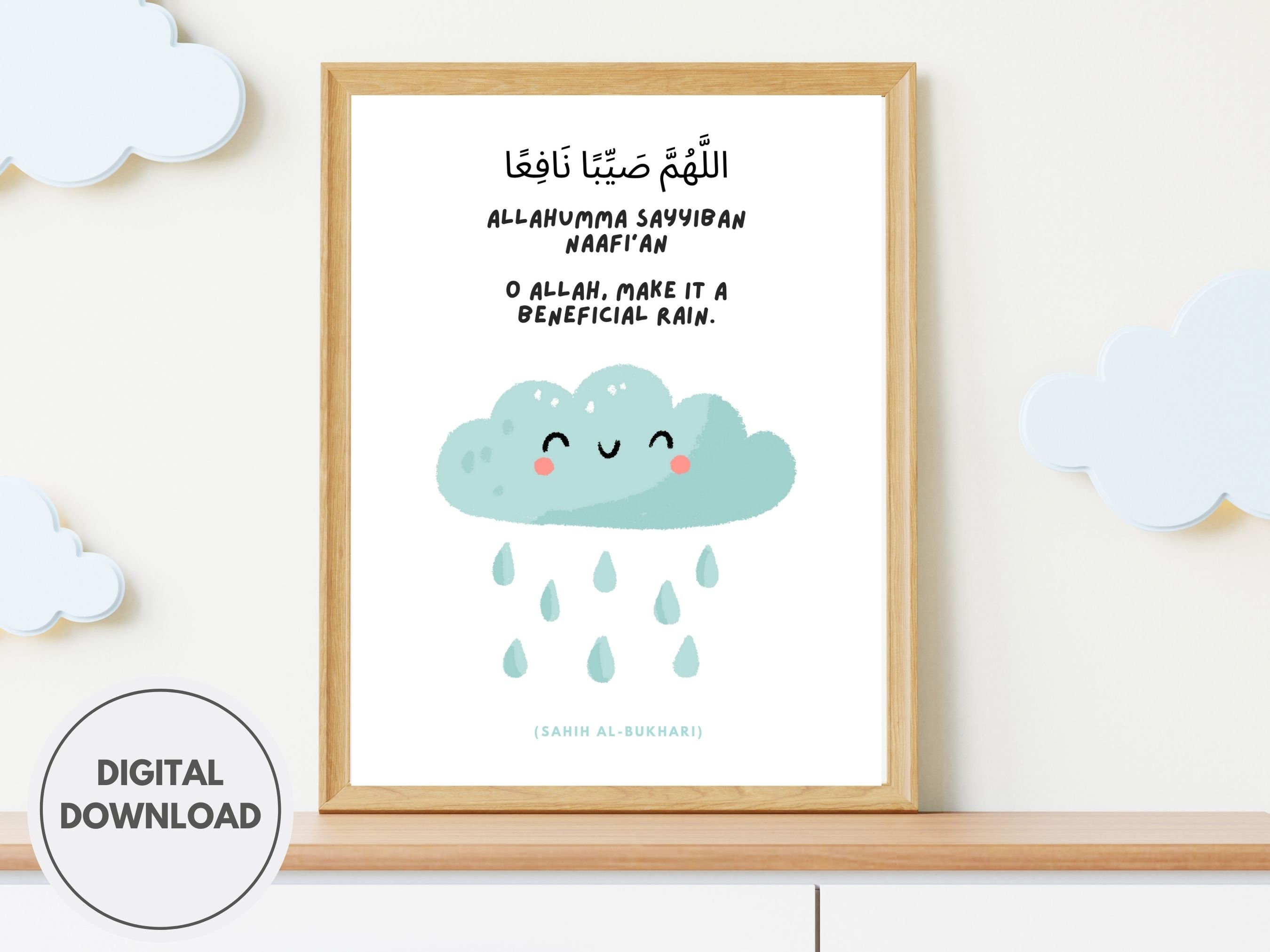 Wall Art for Dua for Rain| Set of 3 Printable Posters for Dua for When ...