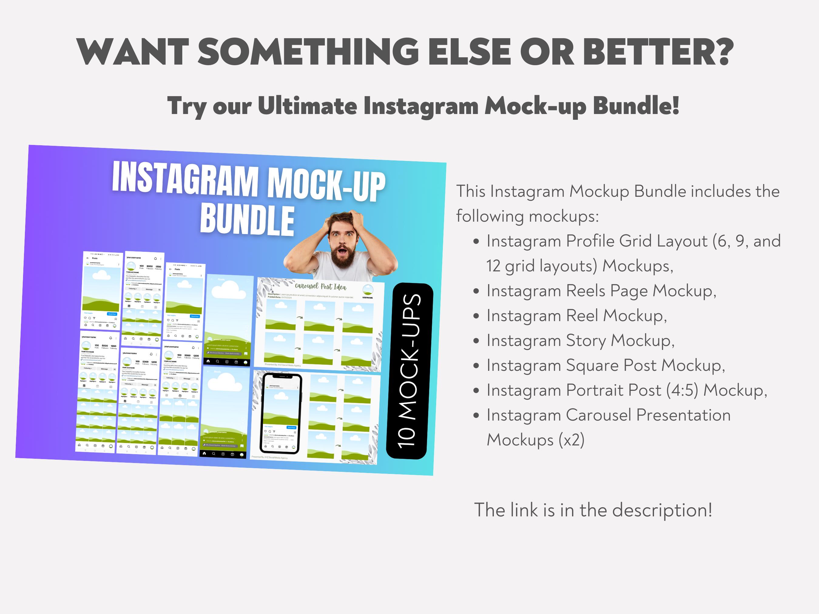 Post Template Mockup | Ig Profile Mockup | Instagram Layout Grid ...