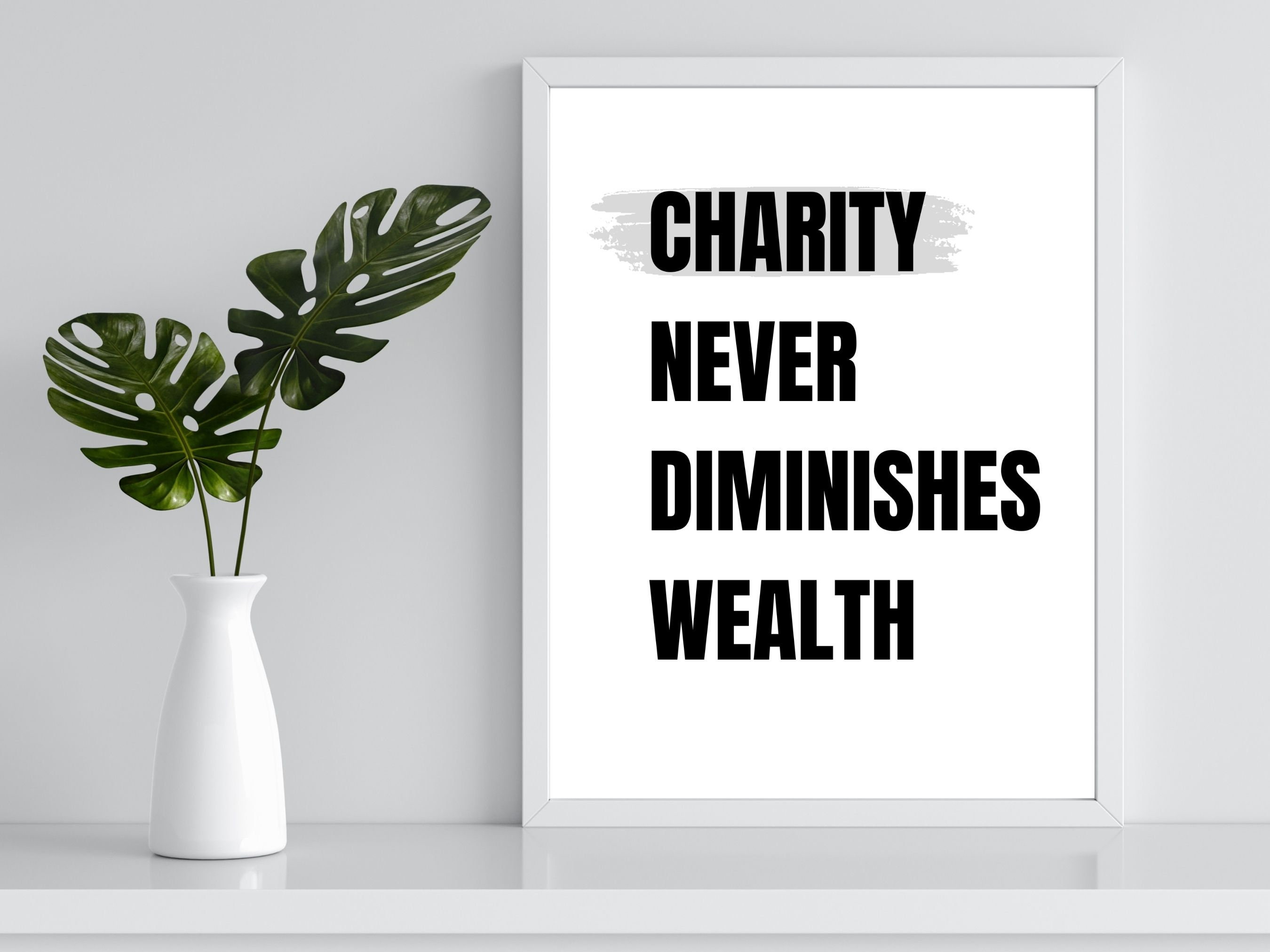 Motivational Islamic Poster | Printable Wall Art | Hadith on Charity ...