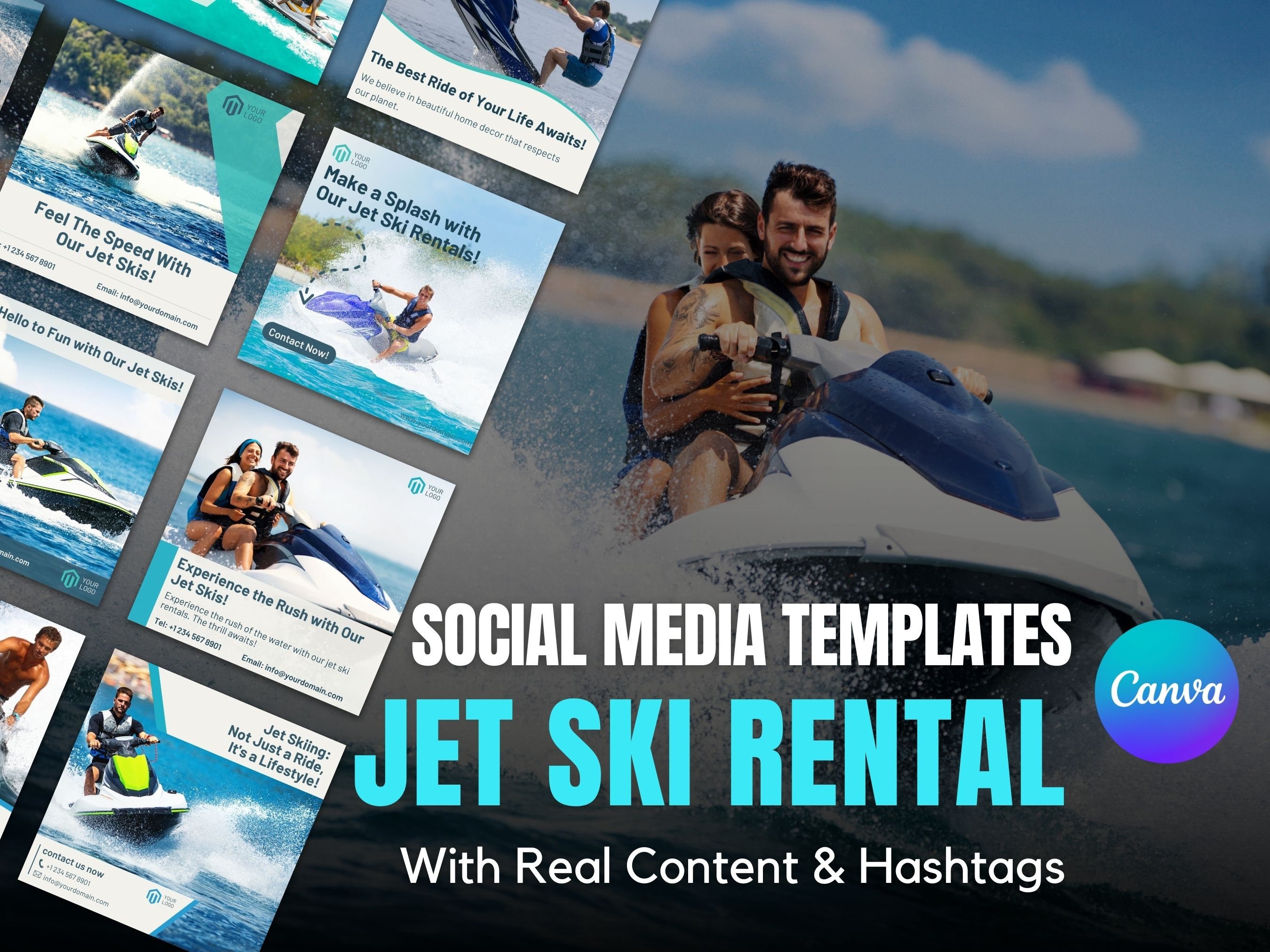 Social Media Templates for Jet Ski Rental Businesses | Instagram ...