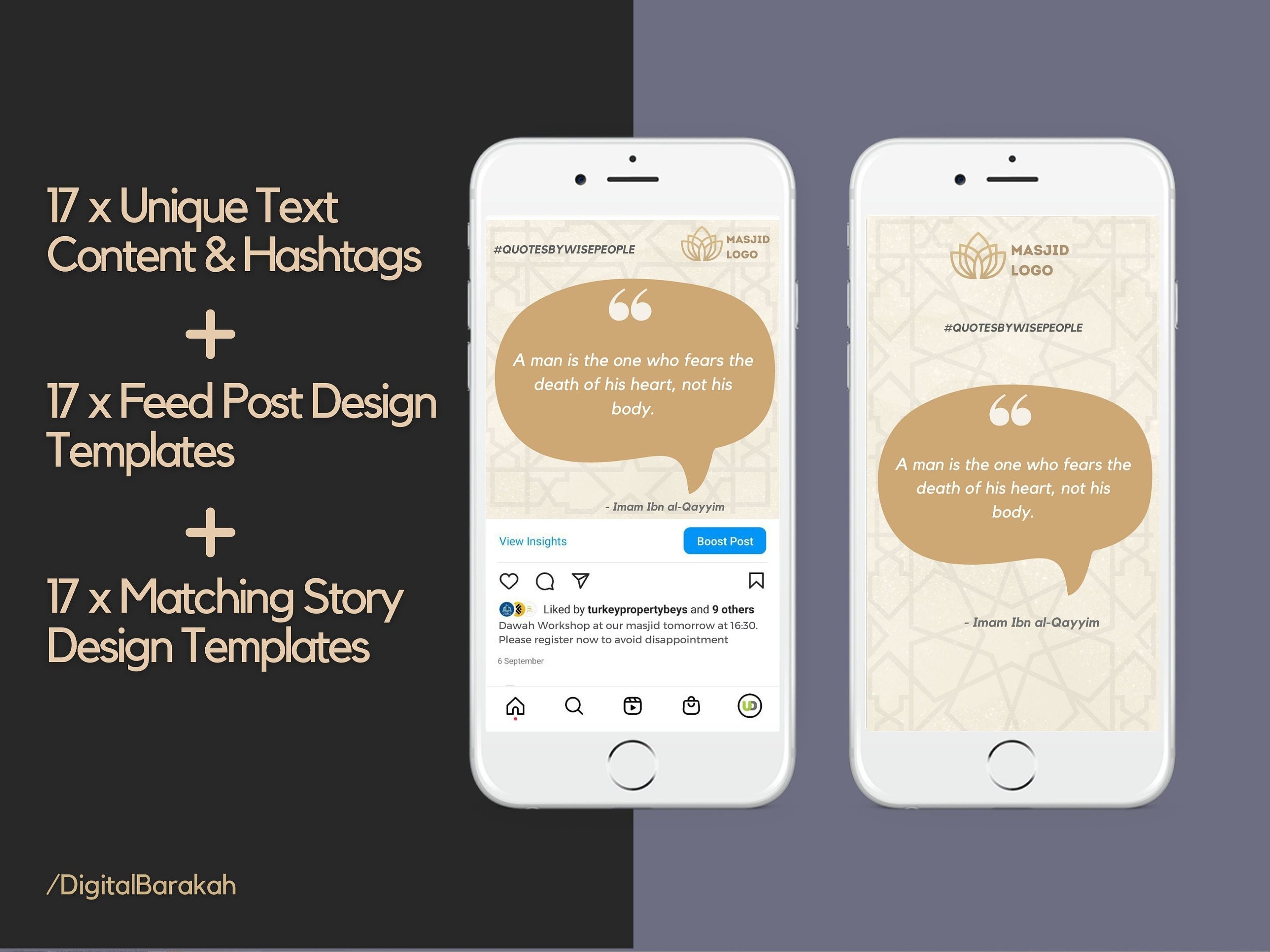 34 X Islamic Quotes Social Media Designs Content Hashtags Islamic ...