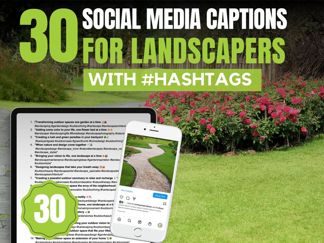 30 Social Media Captions for Landscape Businesses | Social Media ...