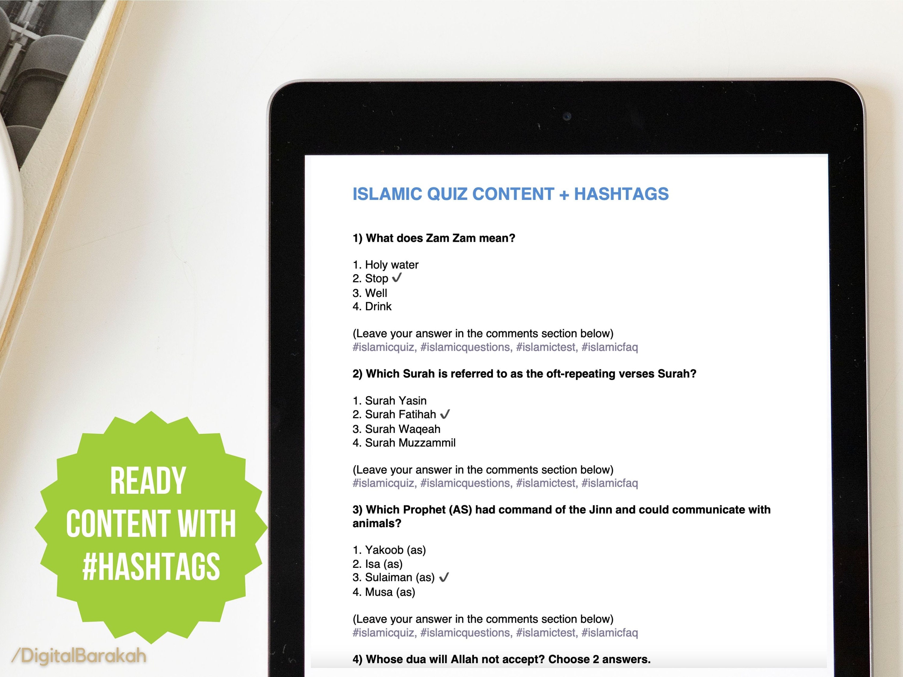 58 X Islamic Quizzes Social Media Designs | Islamic Quiz Post Ideas ...