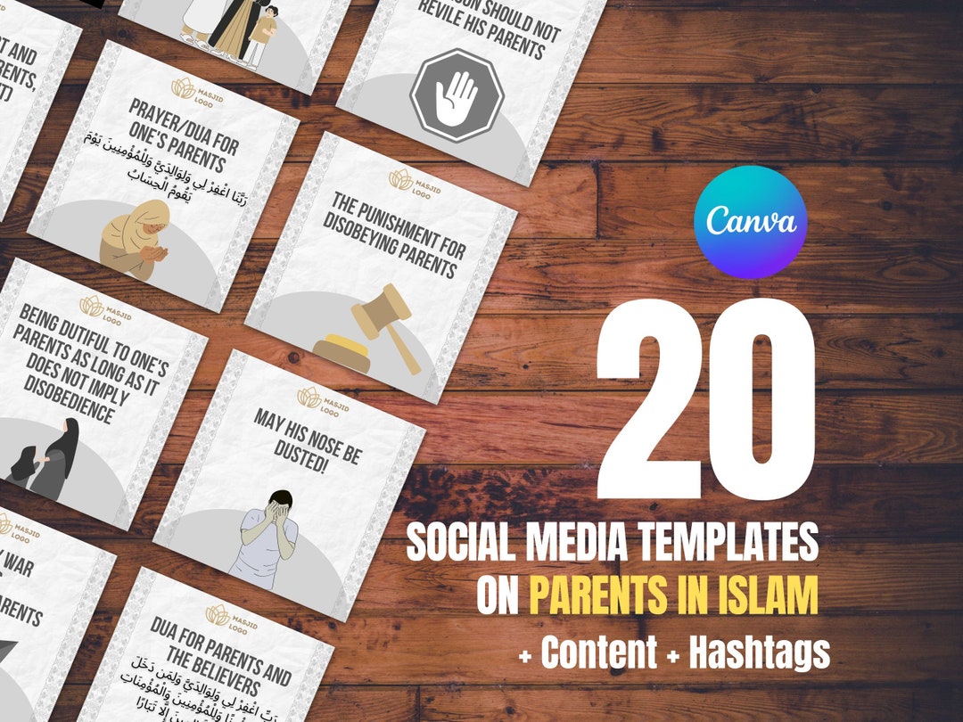 20 X Parents in Islam Social Media Designs + Content + Hashtags ...