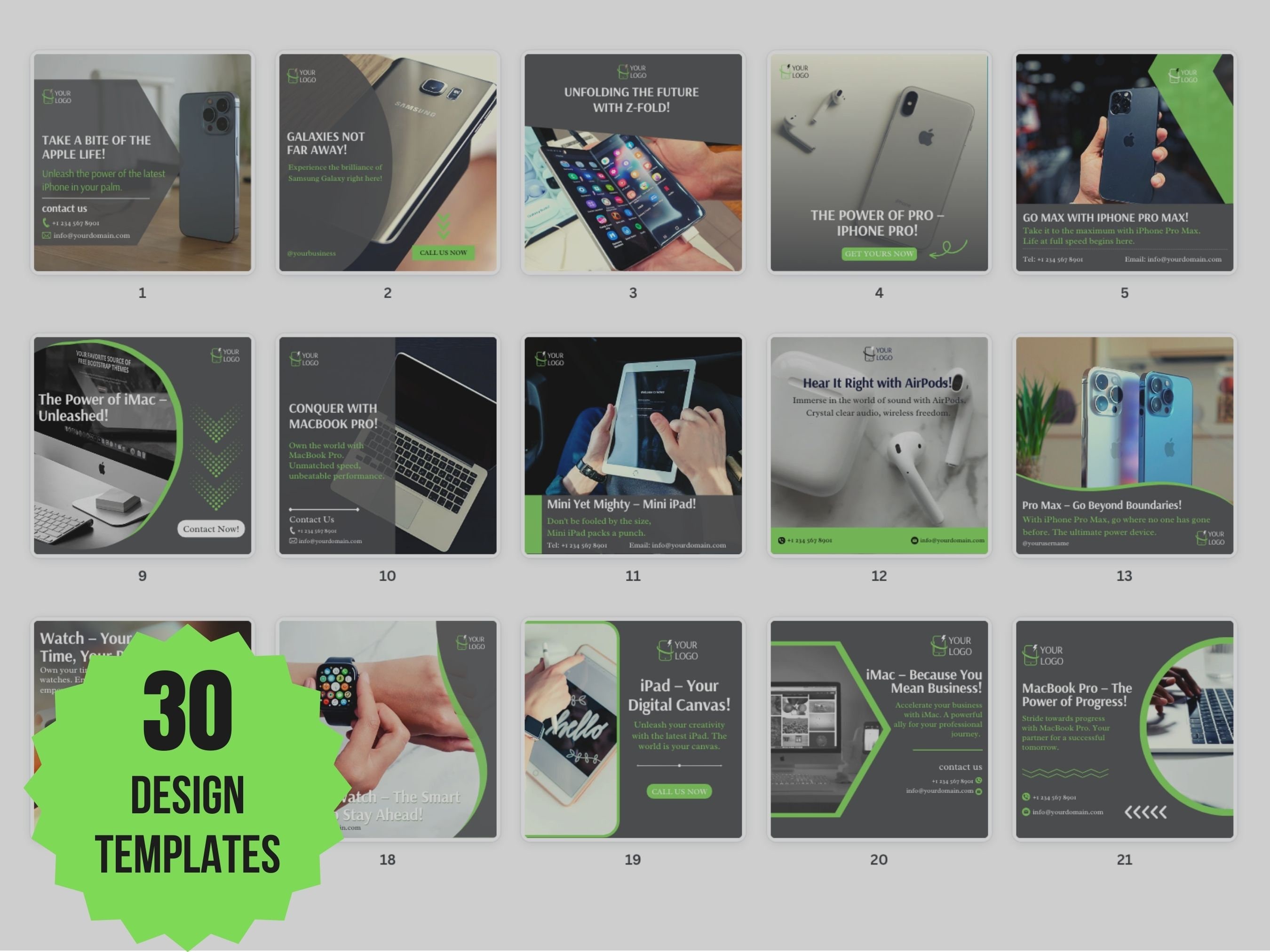 Social Media Templates for Mobile Phone Shops | Instagram Template ...