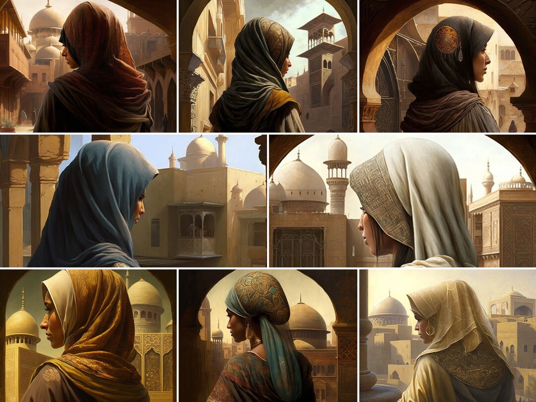 8 X AI Generated Images of Muslim Women From Ancient Islamic Era ...