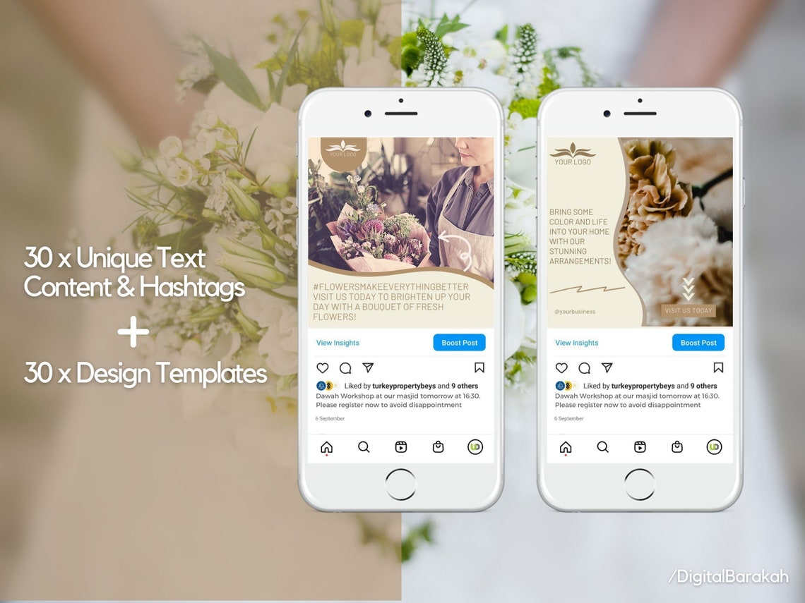 Flower Shop Instagram Templates | Social Media Designs for Florists ...