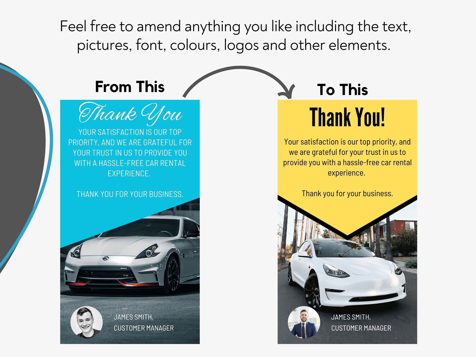 Digital Thank You Cards for Car Rental Businesses | Car Rental Thank ...