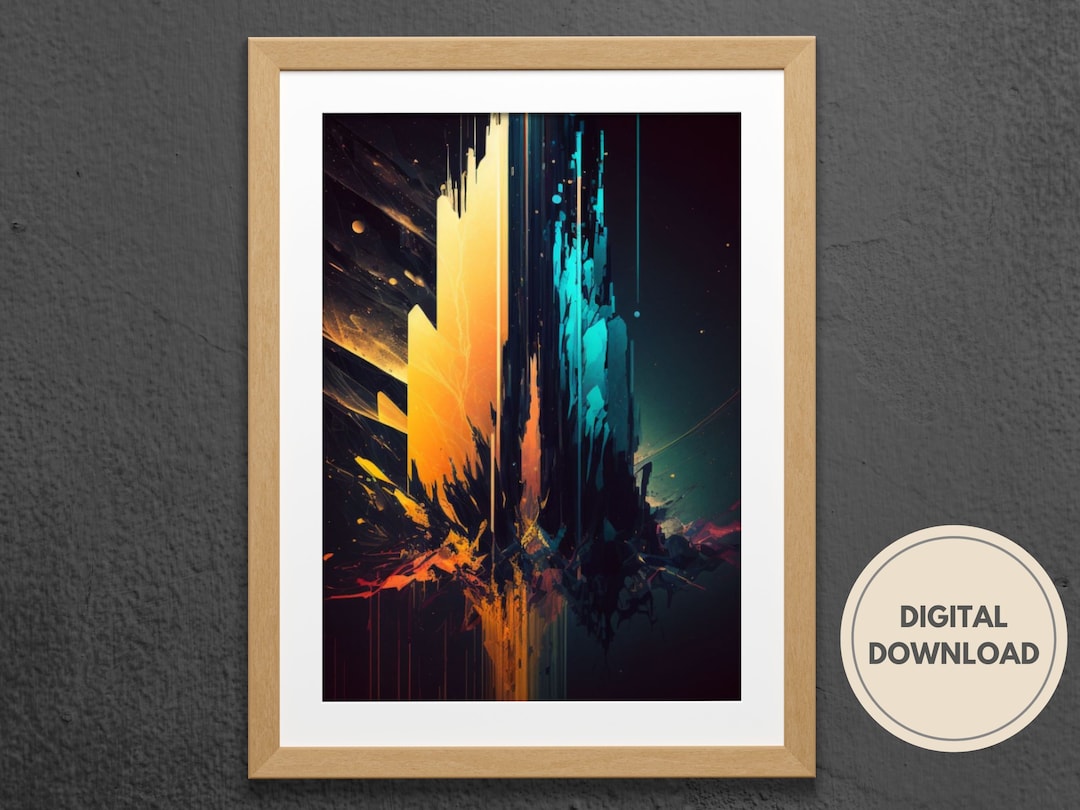 Printable Abstract Wall Art | Downloadable Wall Art| Printable Abstract ...