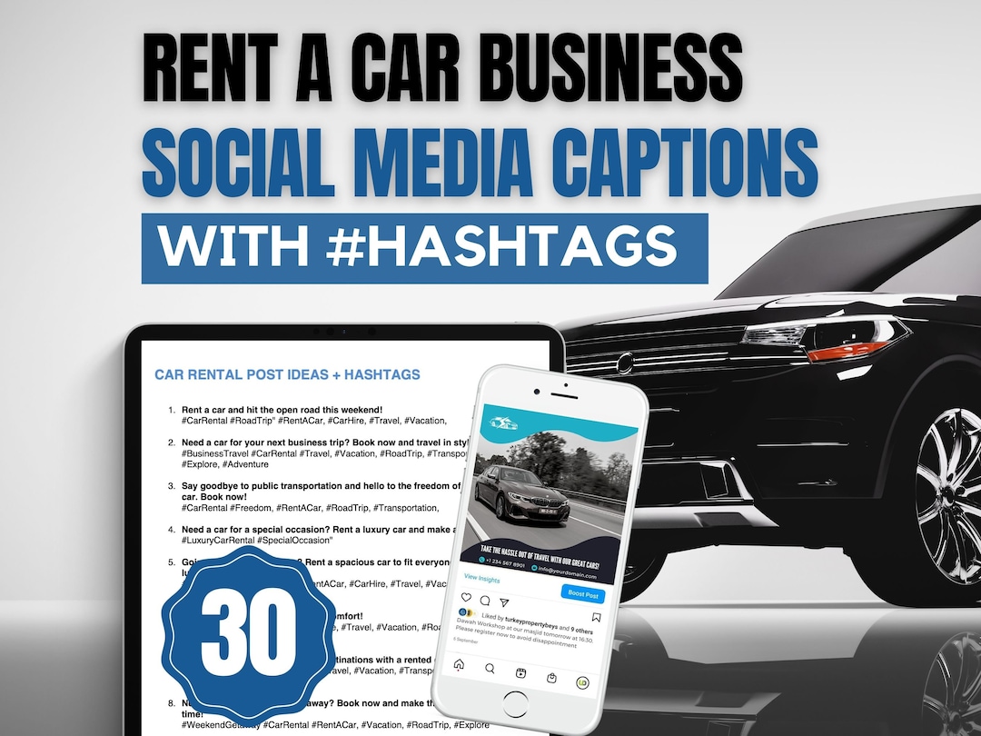 30 Car Rental Social Media Captions, Rent a Car Social Media Content ...