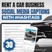 30 Car Rental Social Media Captions, Rent a Car Social Media Content ...
