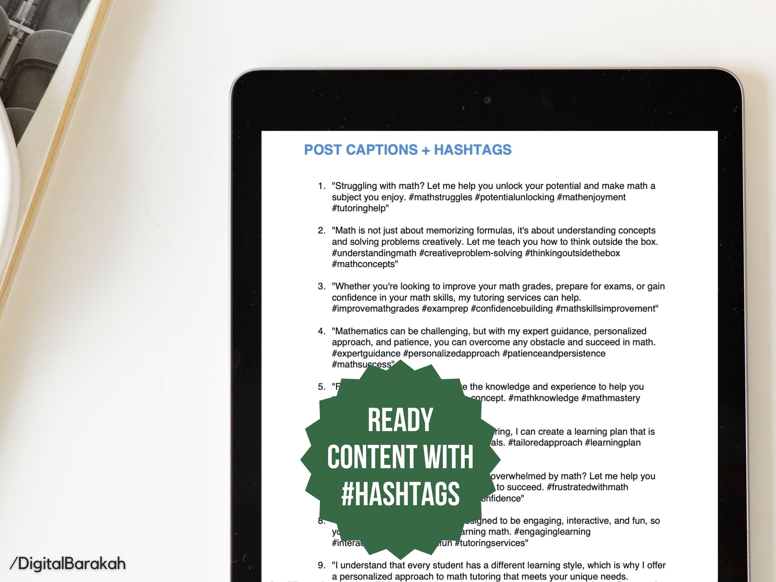 Social Media Templates for Math Tutors | Social Media Content for Math ...