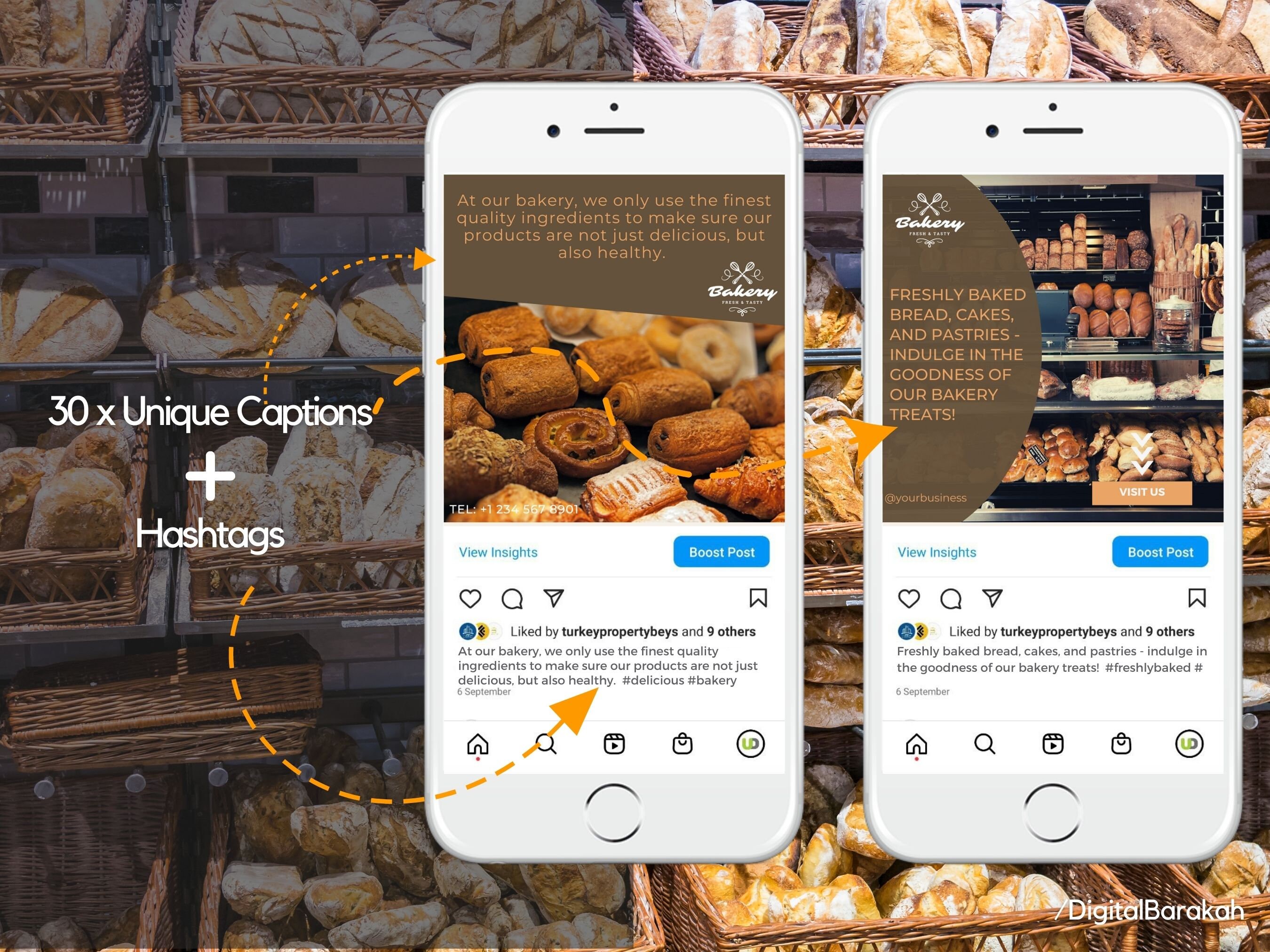 30 Social Media Captions for Bakery, Bakery Social Media Content ...