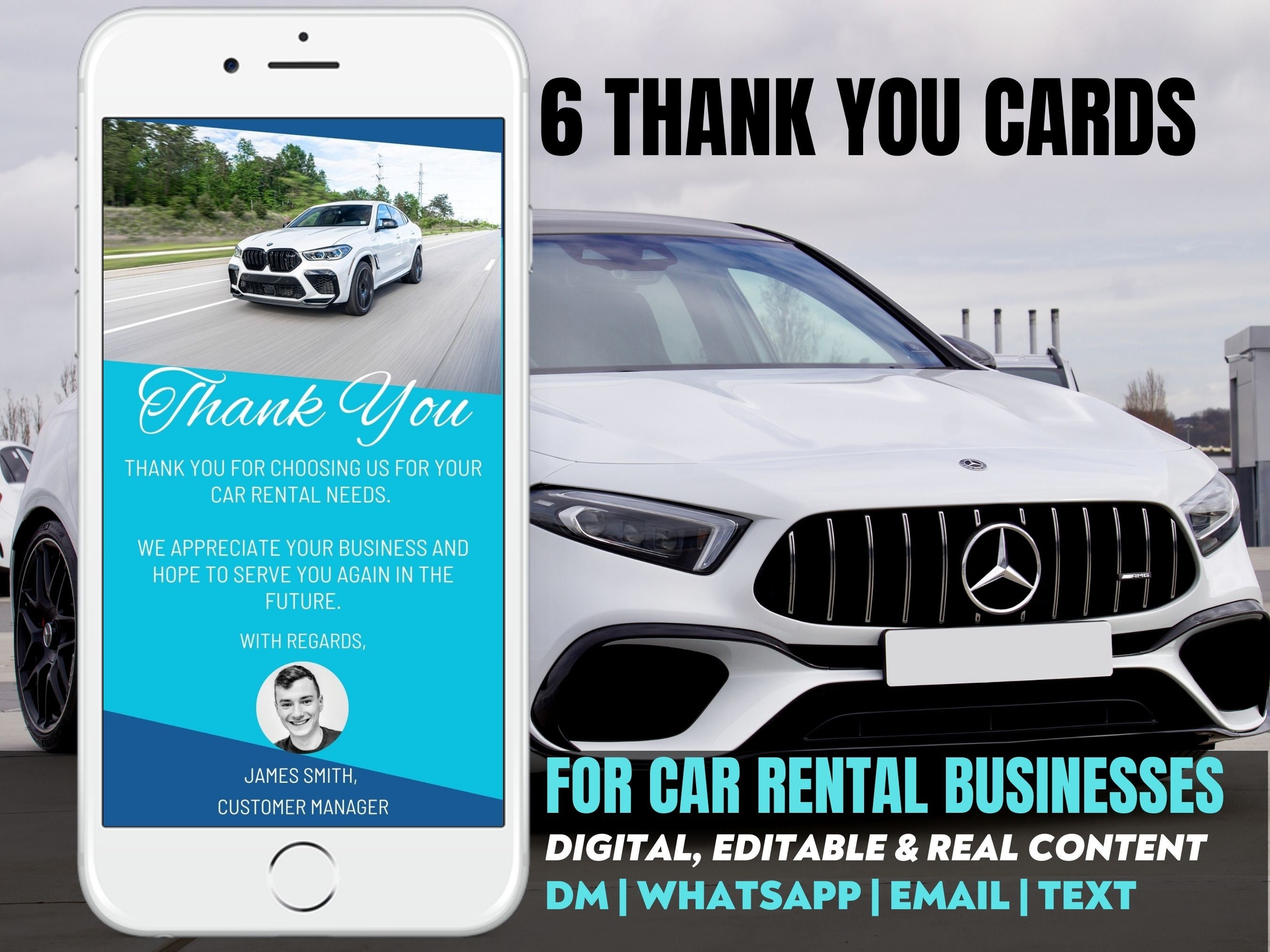 Digital Thank You Cards for Car Rental Businesses | Car Rental Thank ...
