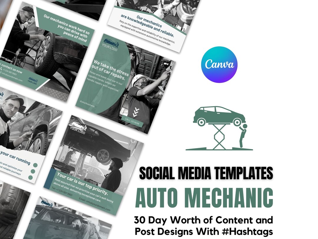 Social Media Templates for Auto Mechanics | Instagram Template Designs ...