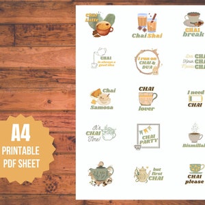 Chai Sticker Icons | Chai Lovers Icons and Clipart | Funny Chai ...