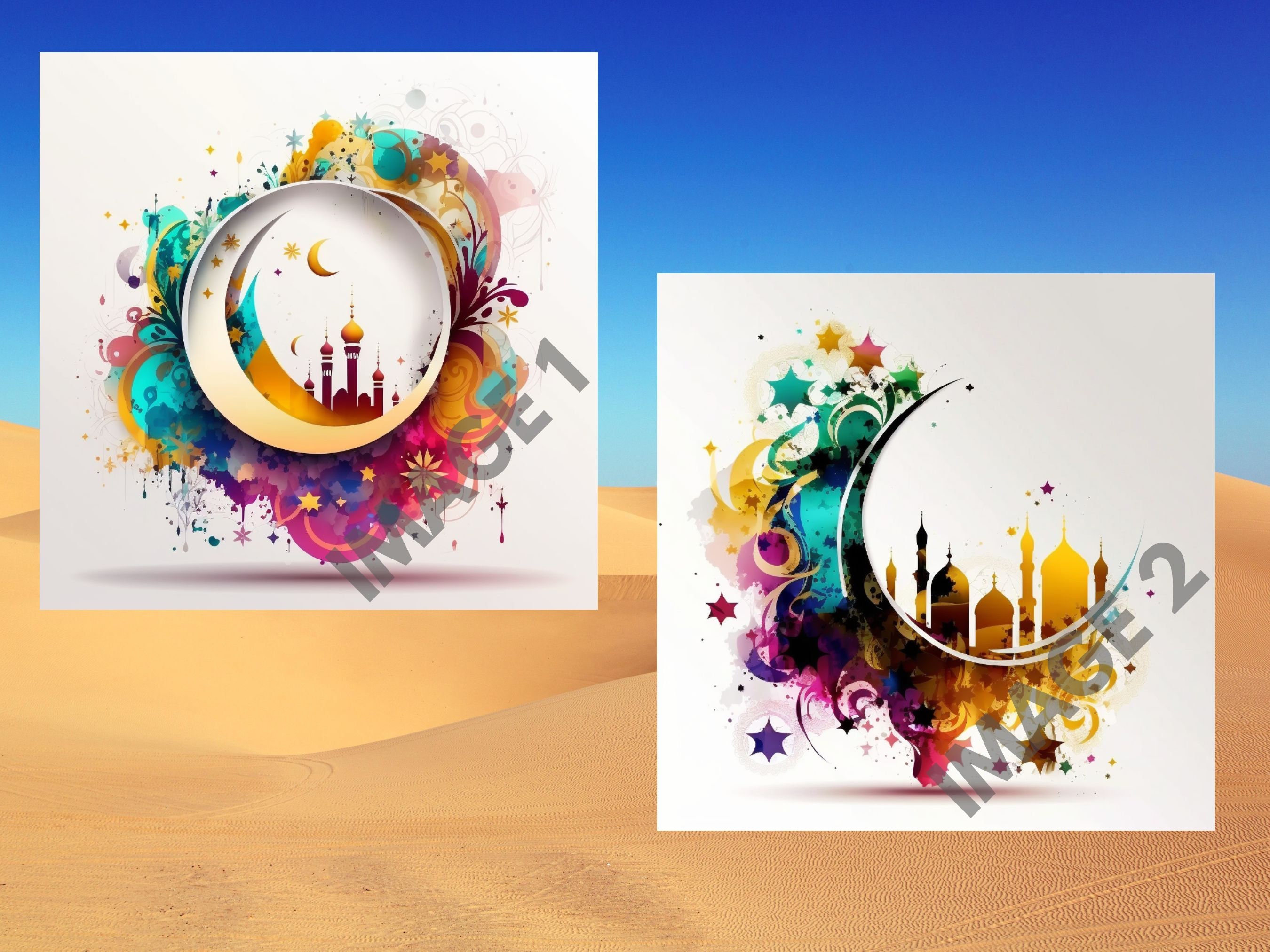 8 X AI Generated Ramadan Patterns / Ramadan Clipart in PNG Format | AI ...