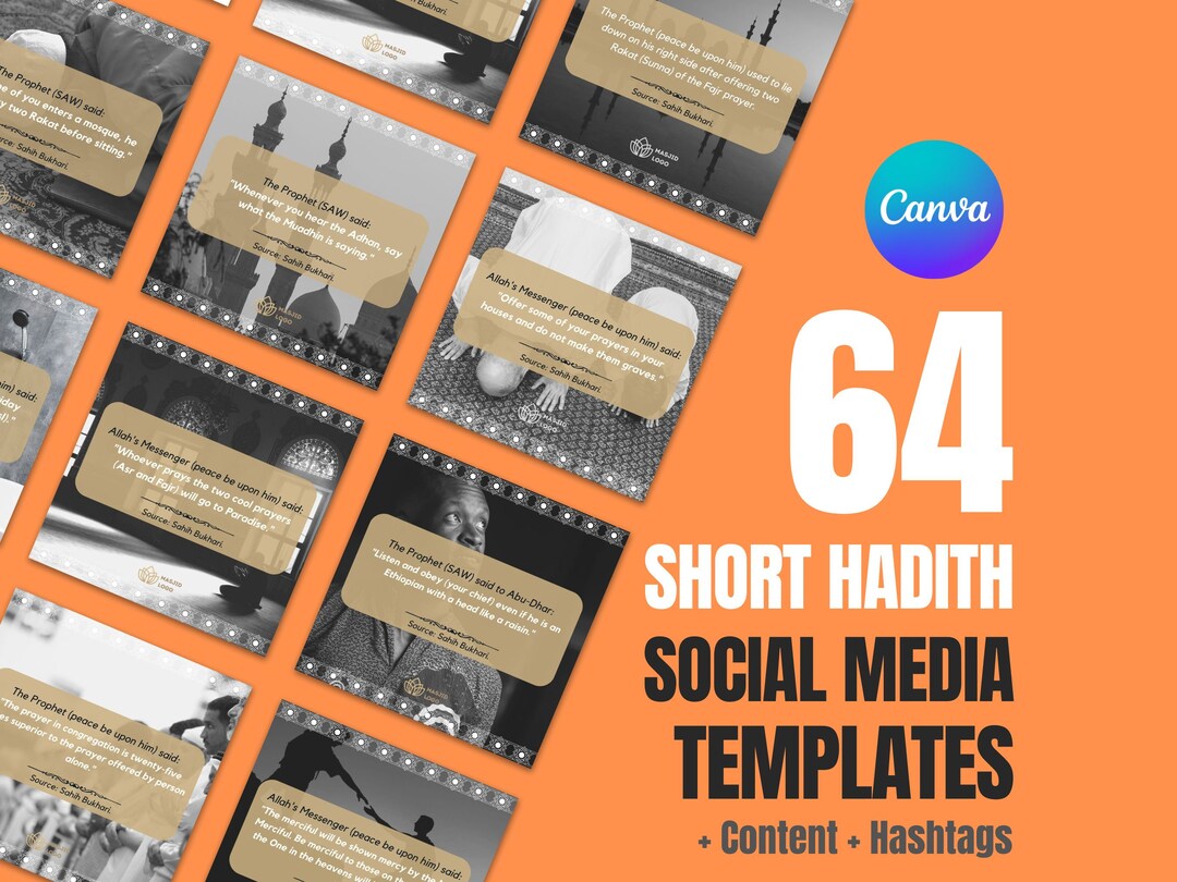 64 X Short Ahadith Social Media Designs + Content + Hashtags | Hadiths ...
