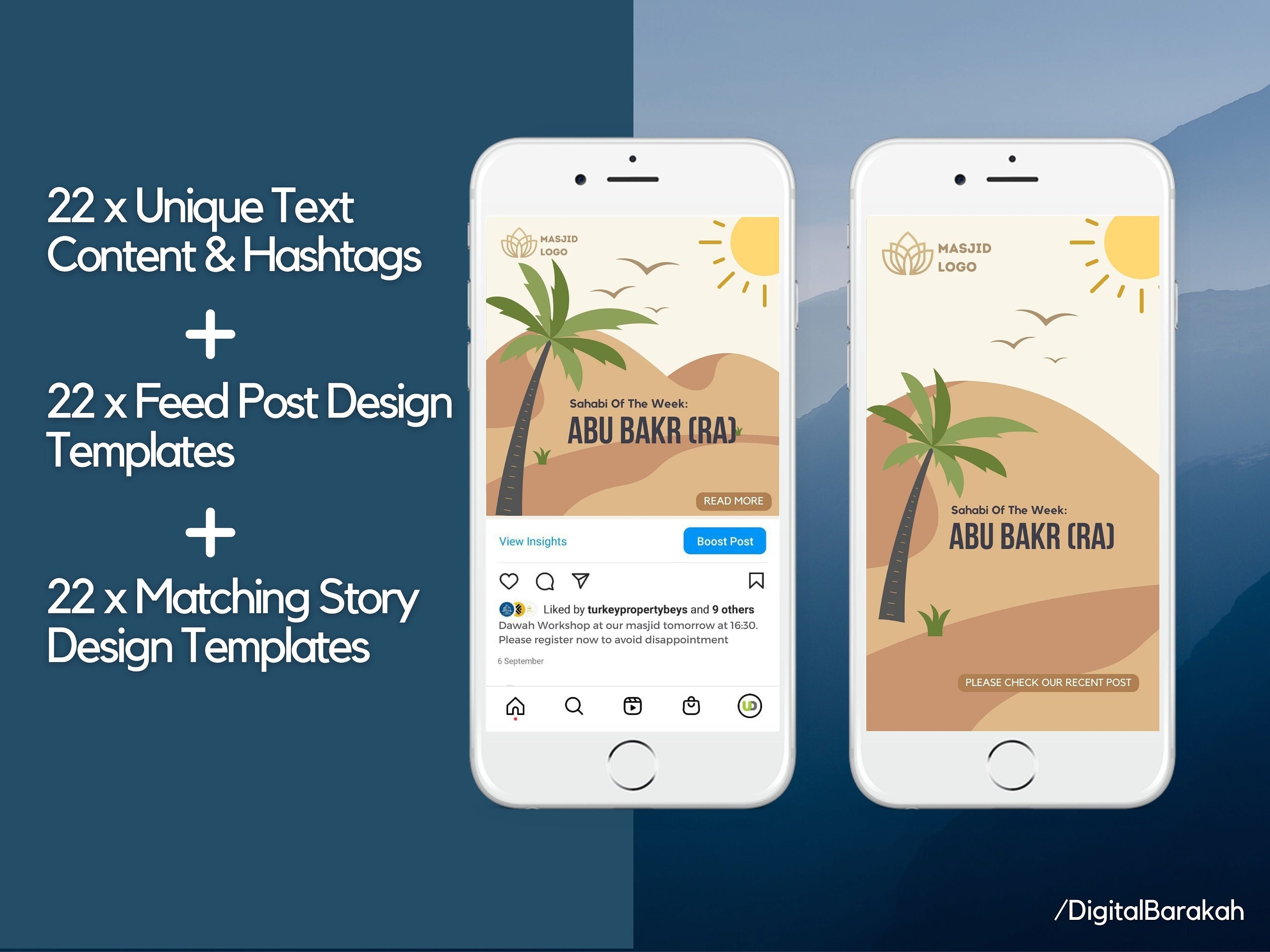 44 X Social Media Designs on Sahaba | Written Content + Hashtags ...