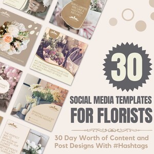 Flower Shop Instagram Templates | Social Media Designs for Florists ...