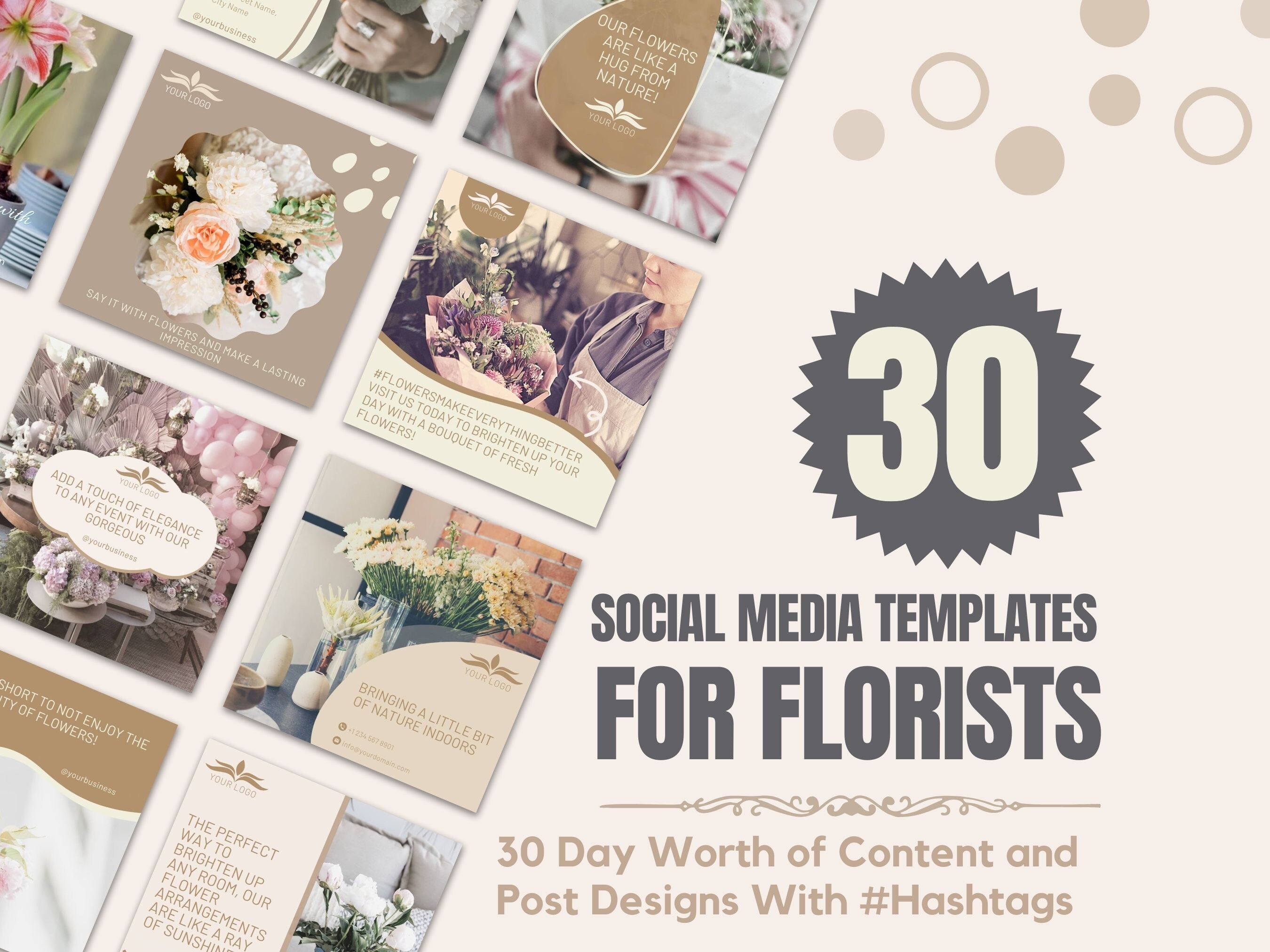 Flower Shop Instagram Templates | Social Media Designs for Florists ...