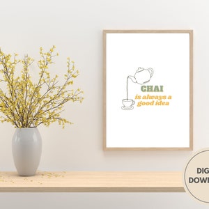 Chai Wall Arts | Set of 6 Chai Art Posters | Chai Posters| Chai ...