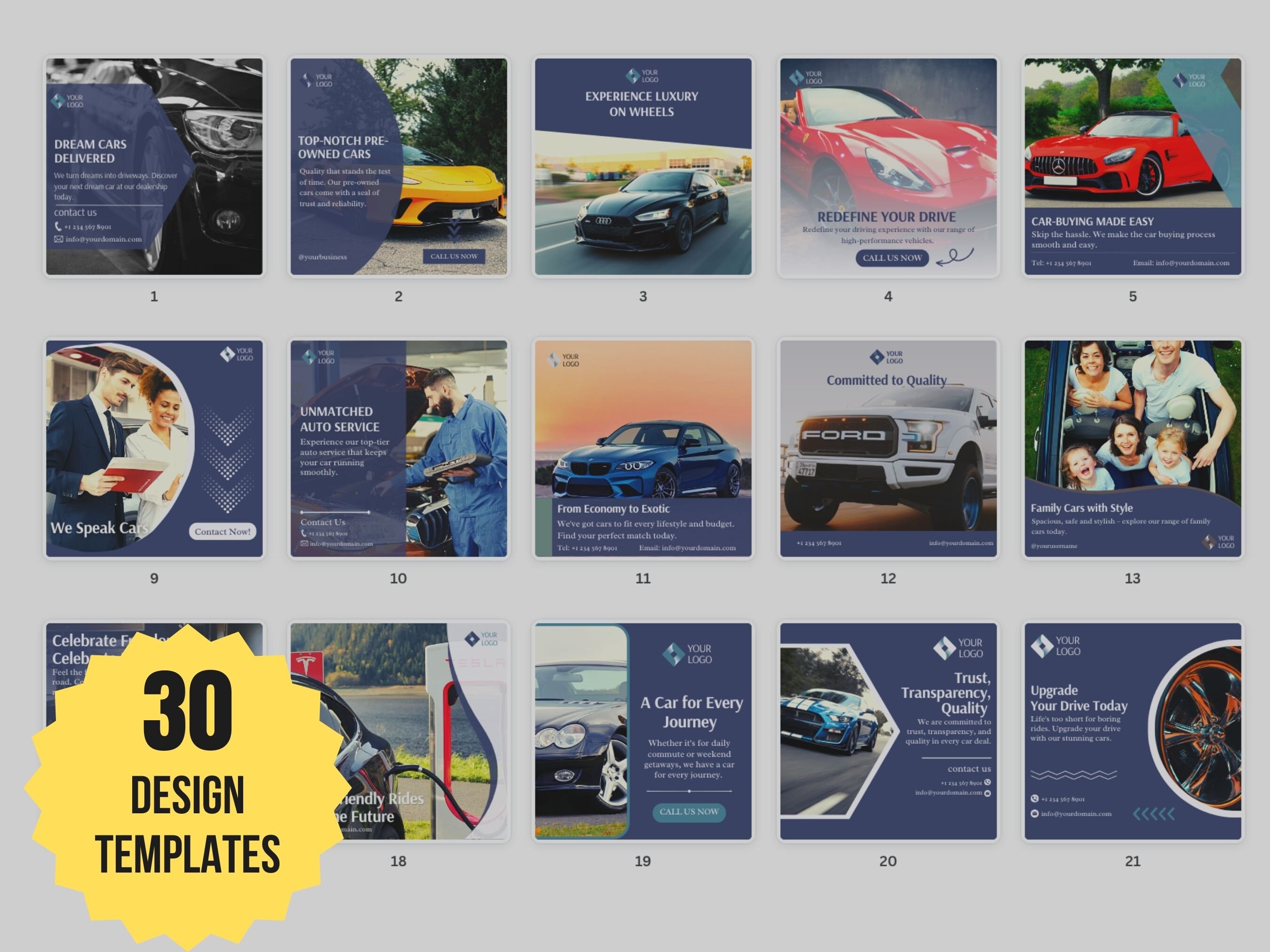 102x Social Media Templates for Car Dealers | Instagram Template ...
