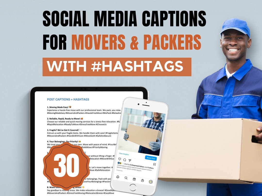 Social Media Captions for Movers & Packers | Social Media for Moving ...