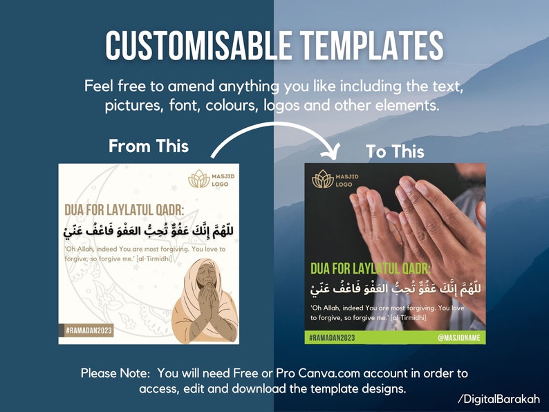 44 X Social Media Designs on Sahaba | Written Content + Hashtags ...