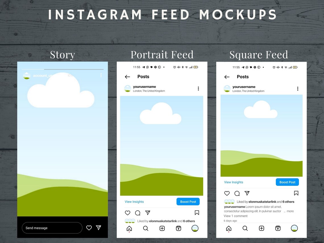 Instagram Mockup Templates | Ig Profile Mockup | Instagram Feed ...