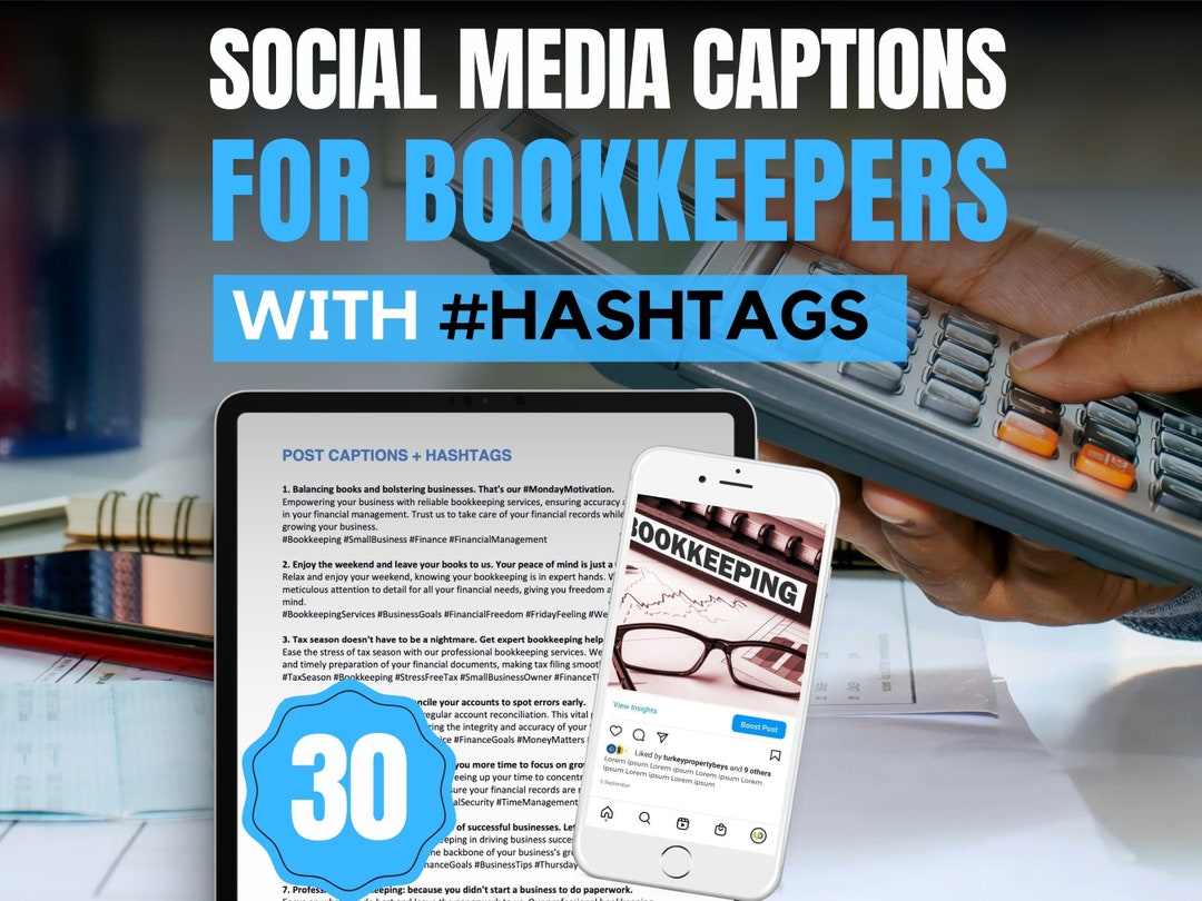 Social Media Captions for Bookkeepers | Social Media Content for ...