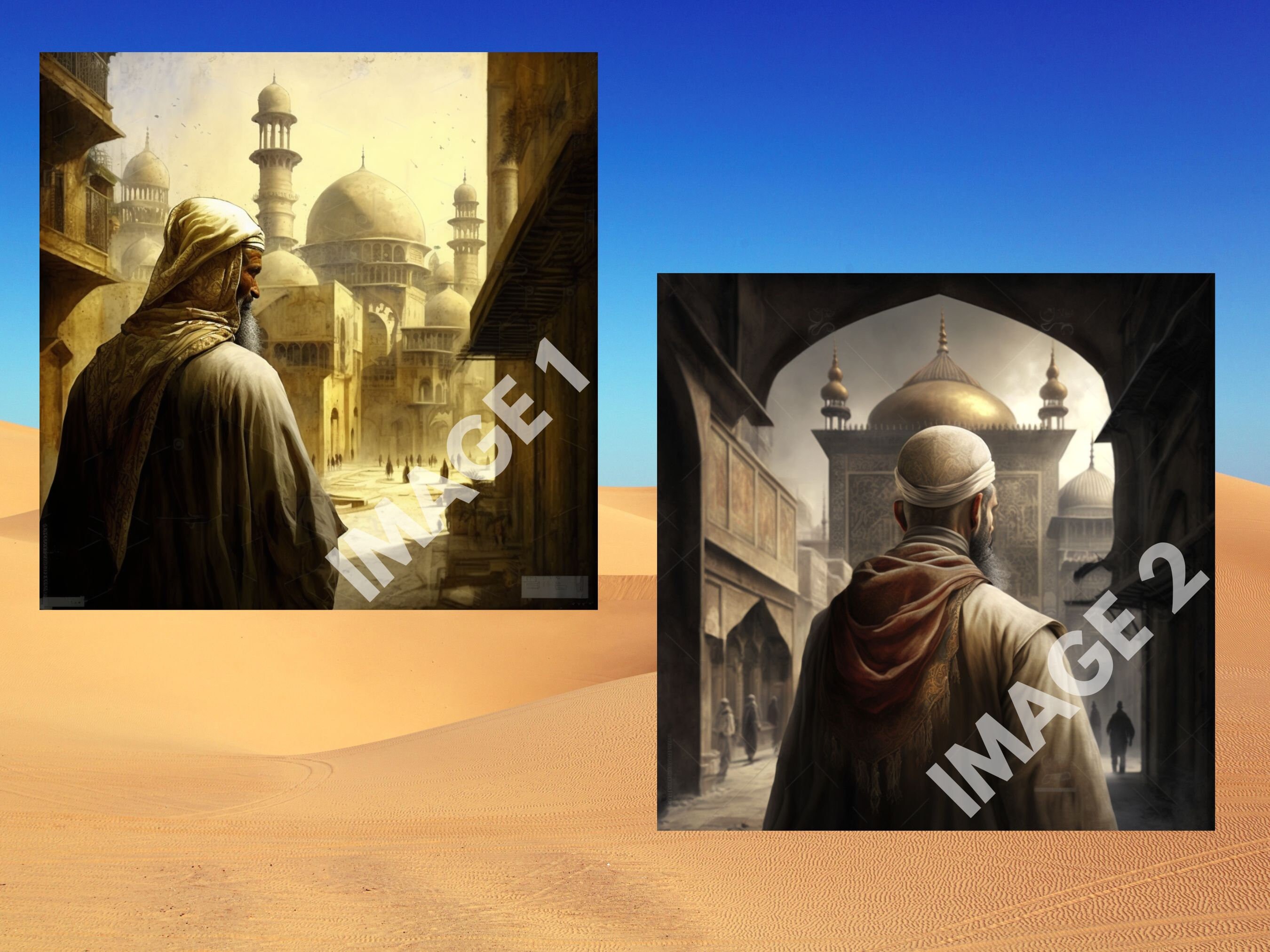 8 X AI Generated Images of Muslim Man From Islamic Era in PNG Format ...