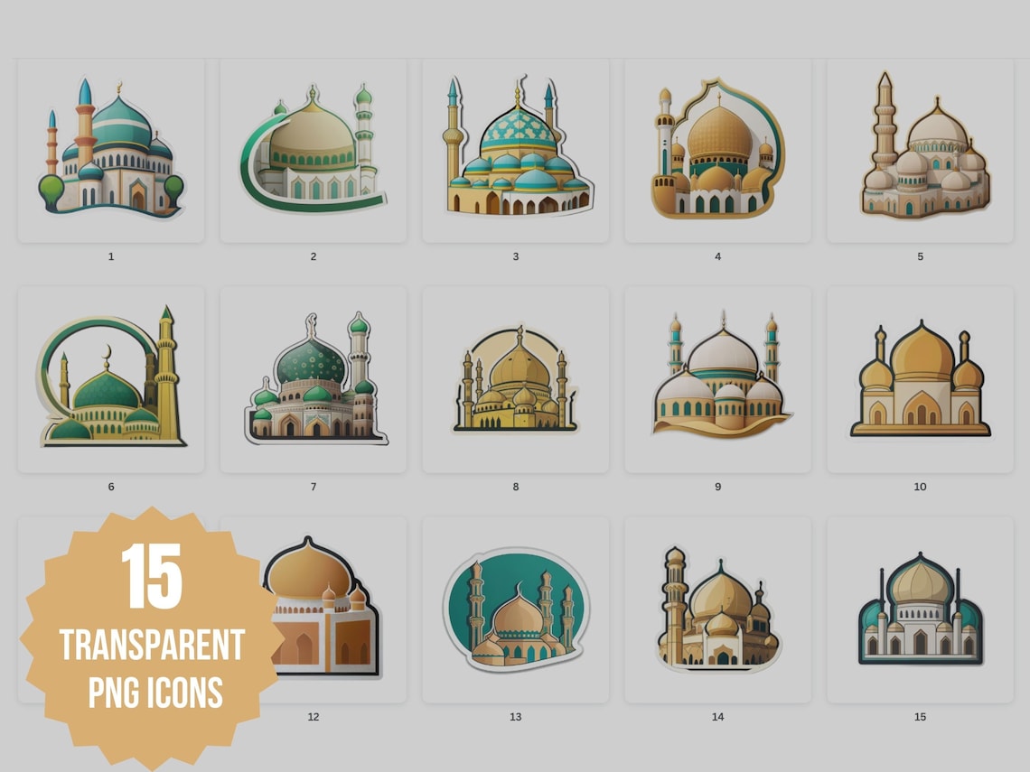 Masjid Sticker Icons | Masjid PNG Icons | Mosque PNG Icons | Mosque ...