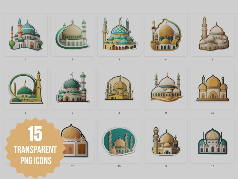 Masjid Sticker Icons | Masjid PNG Icons | Mosque PNG Icons | Mosque ...